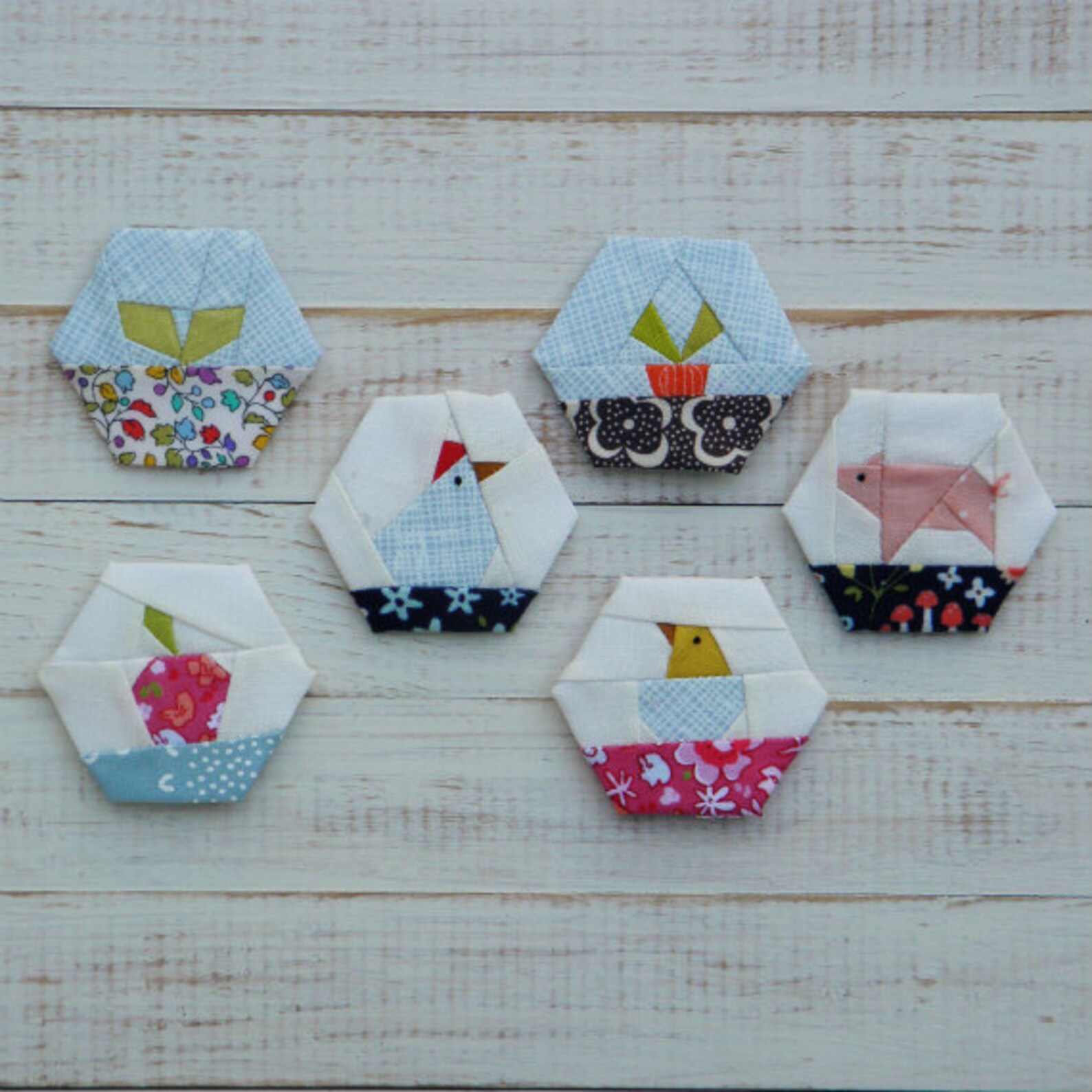 Farm Life a Paper Piecing Hexagon Pattern - Etsy Denmark