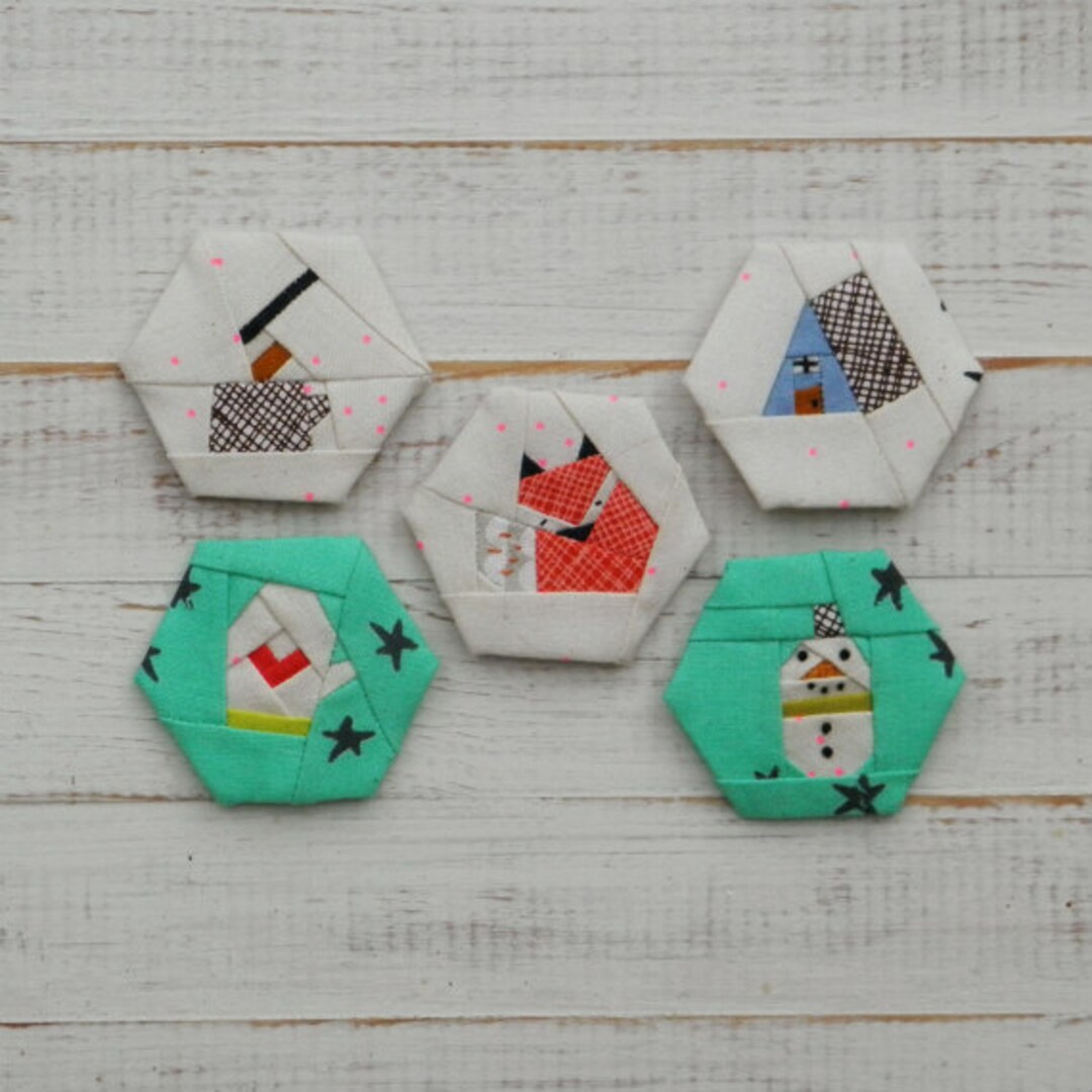Winter Wonderland a Paper Piecing Hexagon Pattern - Etsy