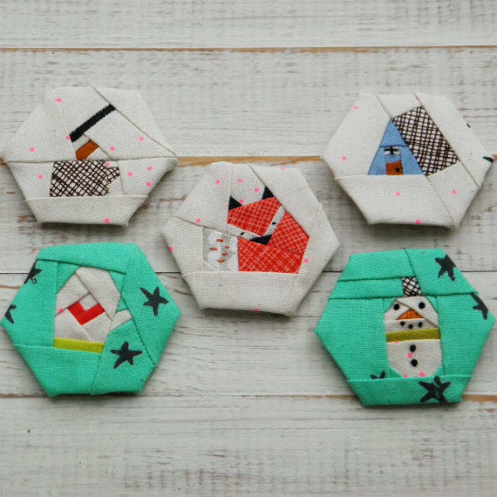 Winter Wonderland a Paper Piecing Hexagon Pattern - Etsy