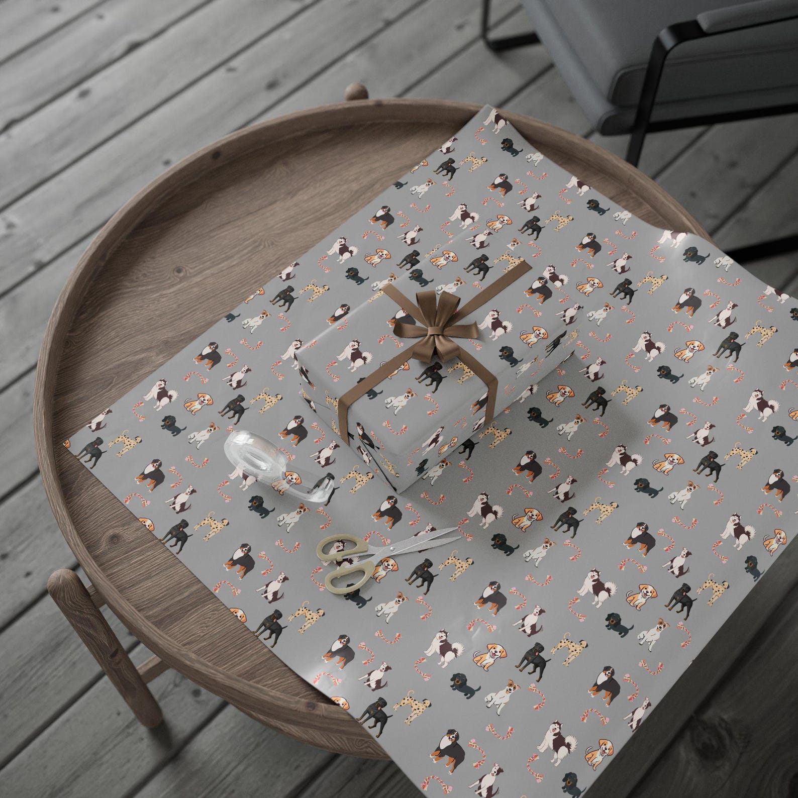 Dog Wrapping Papers, Pet Gift Wrap, Cute Animal Gift Packaging, Playful ...