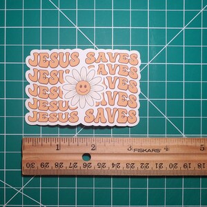 Jesus Saves Retro Groovy Sticker, Love Like Jesus Sticker, Christian ...