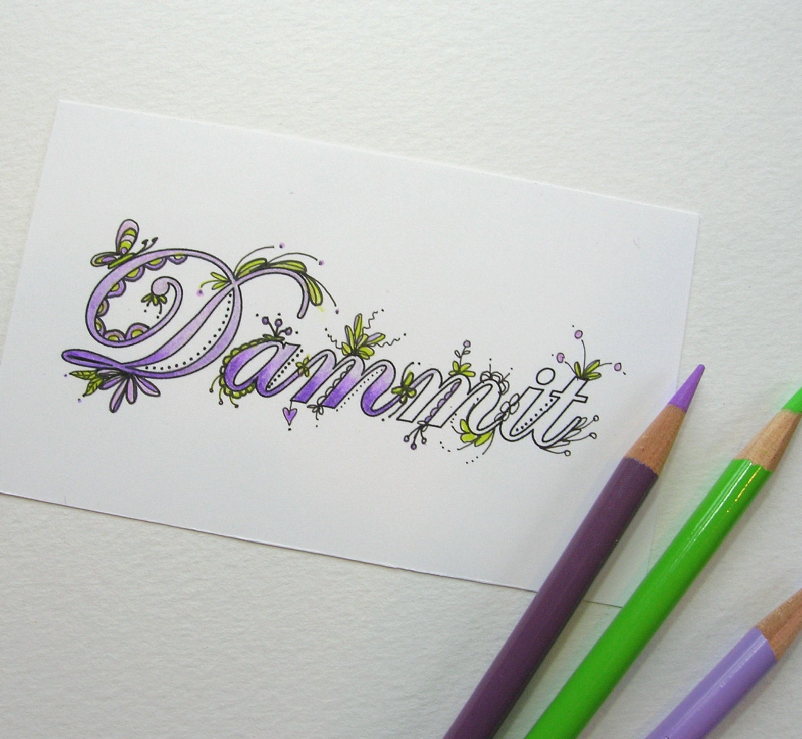Cards to Color Curse Word Series 3 Adult Coloring - Etsy