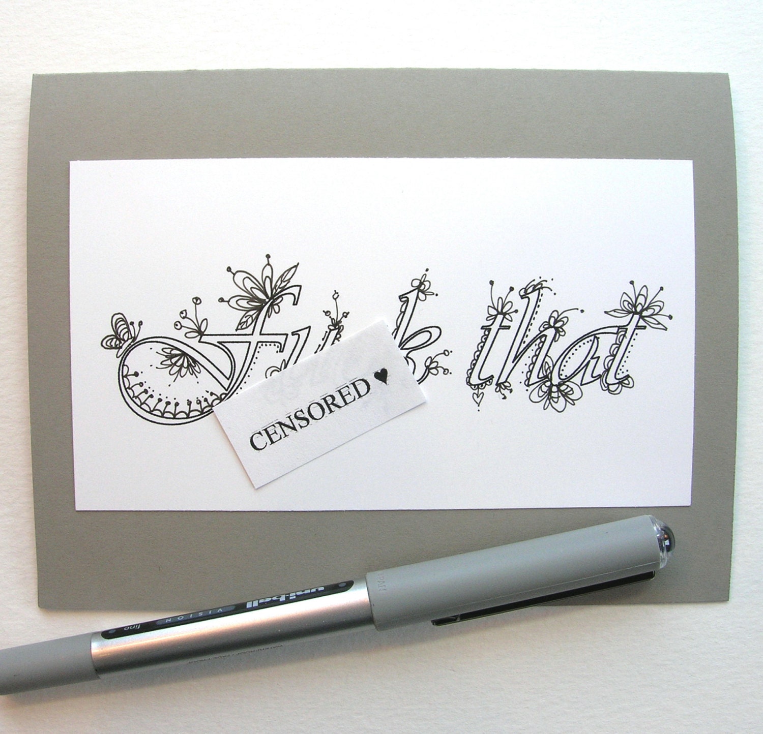 Cards to Color Curse Word Series 5, Adult Coloring, Handmade, Hearts ...