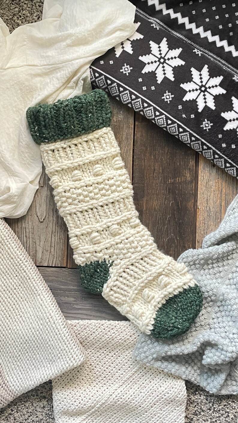 Nordic Stocking Knitting Pattern / Super Bulky Knit Design - Etsy