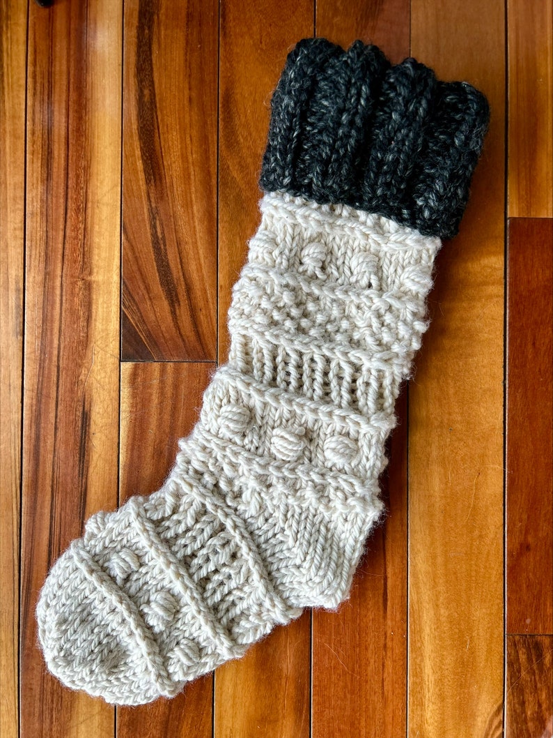 Nordic Stocking Knitting Pattern / Super Bulky Knit Design - Etsy
