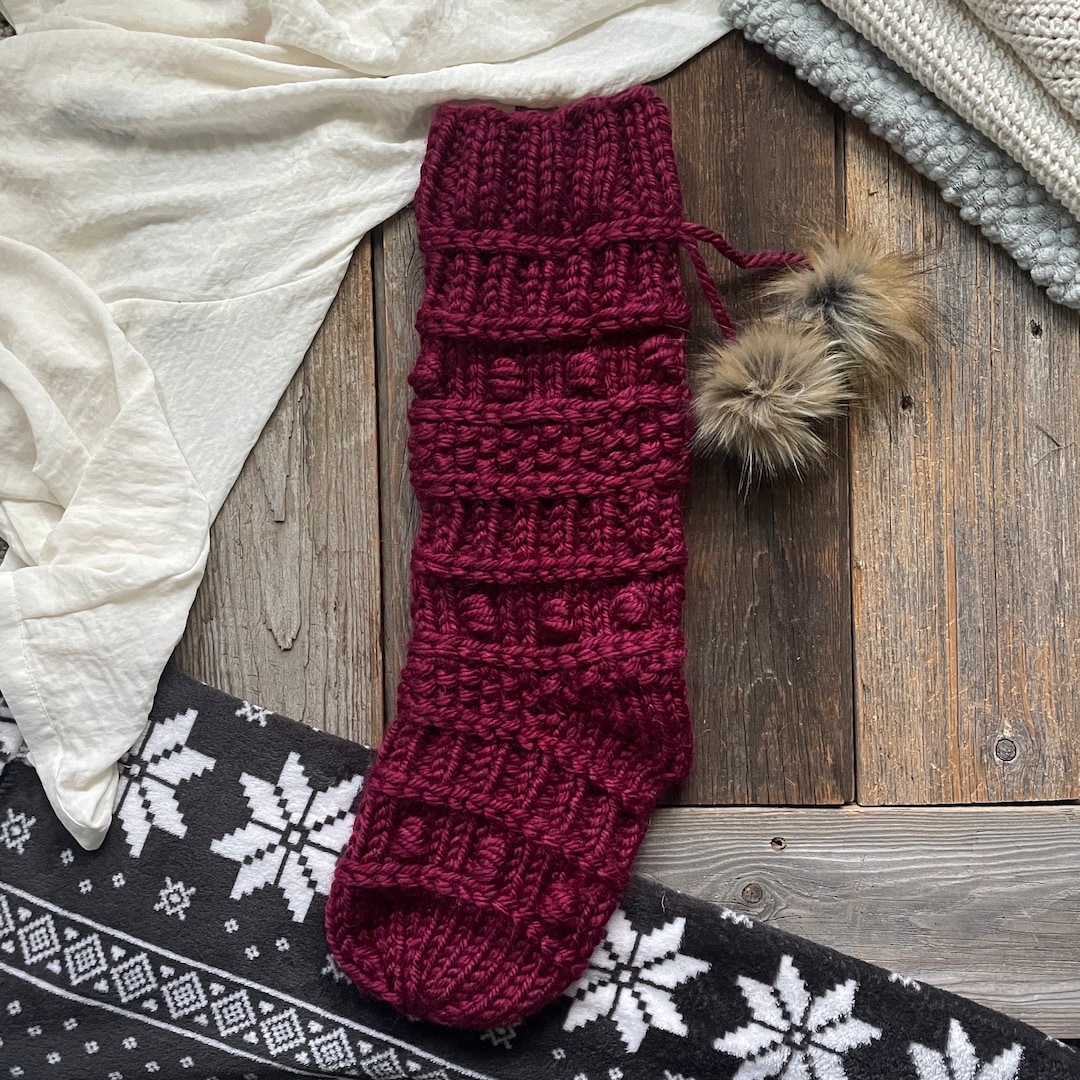 Nordic Stocking Knitting Pattern / Super Bulky Knit Design - Etsy