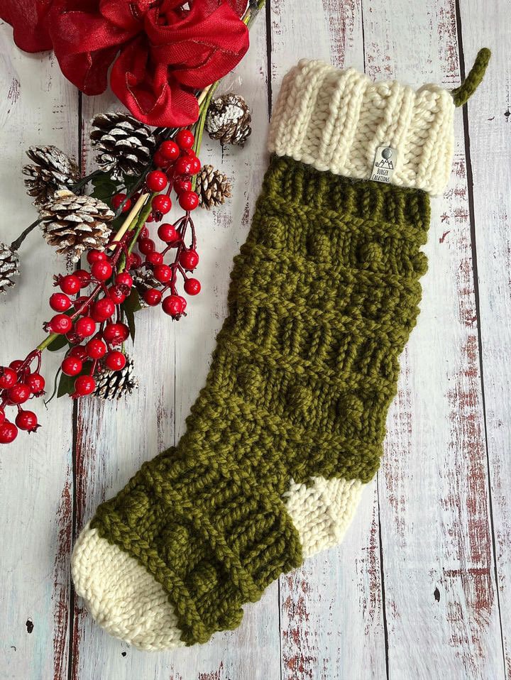 Nordic Stocking Knitting Pattern / Super Bulky Knit Design - Etsy