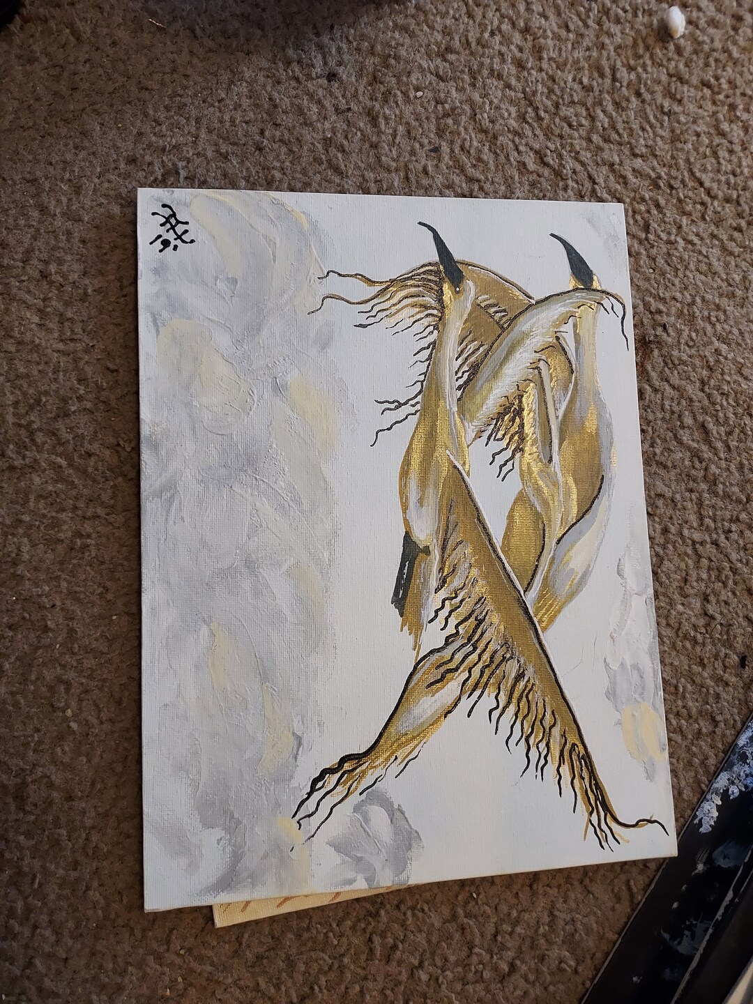 OOAK Shim Flight Acrylic Painting 9" X 12" - Etsy