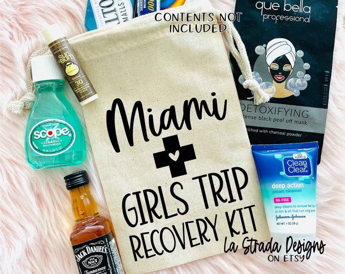 Cheers Girls Trip Gift Bag Hangover Kit Girls Trip | Etsy