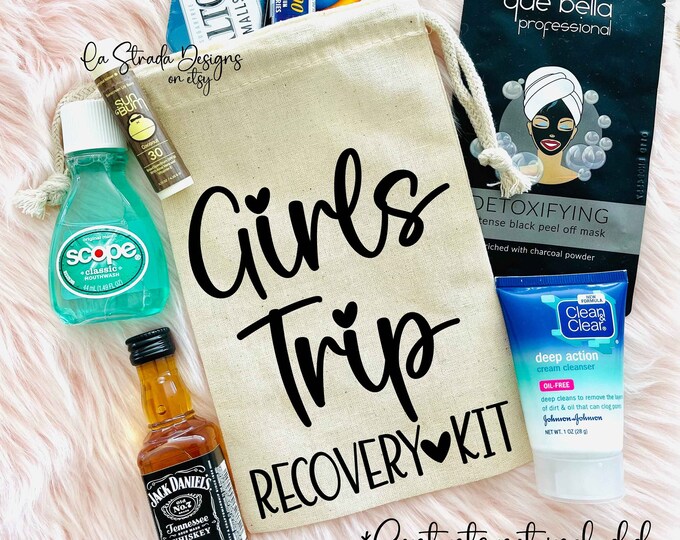 Cheers Girls Trip Gift Bag Hangover Kit Girls Trip | Etsy