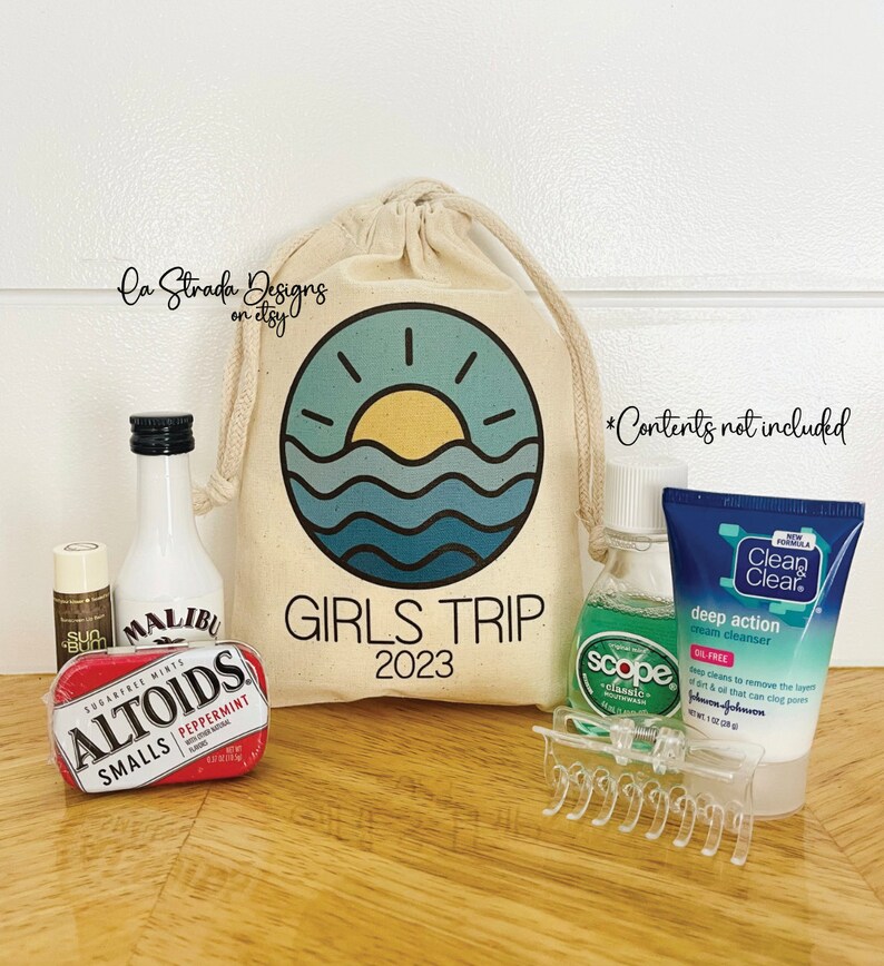 Girls Trip Survival Kit Hangover Kit Bags Bachelorette - Etsy