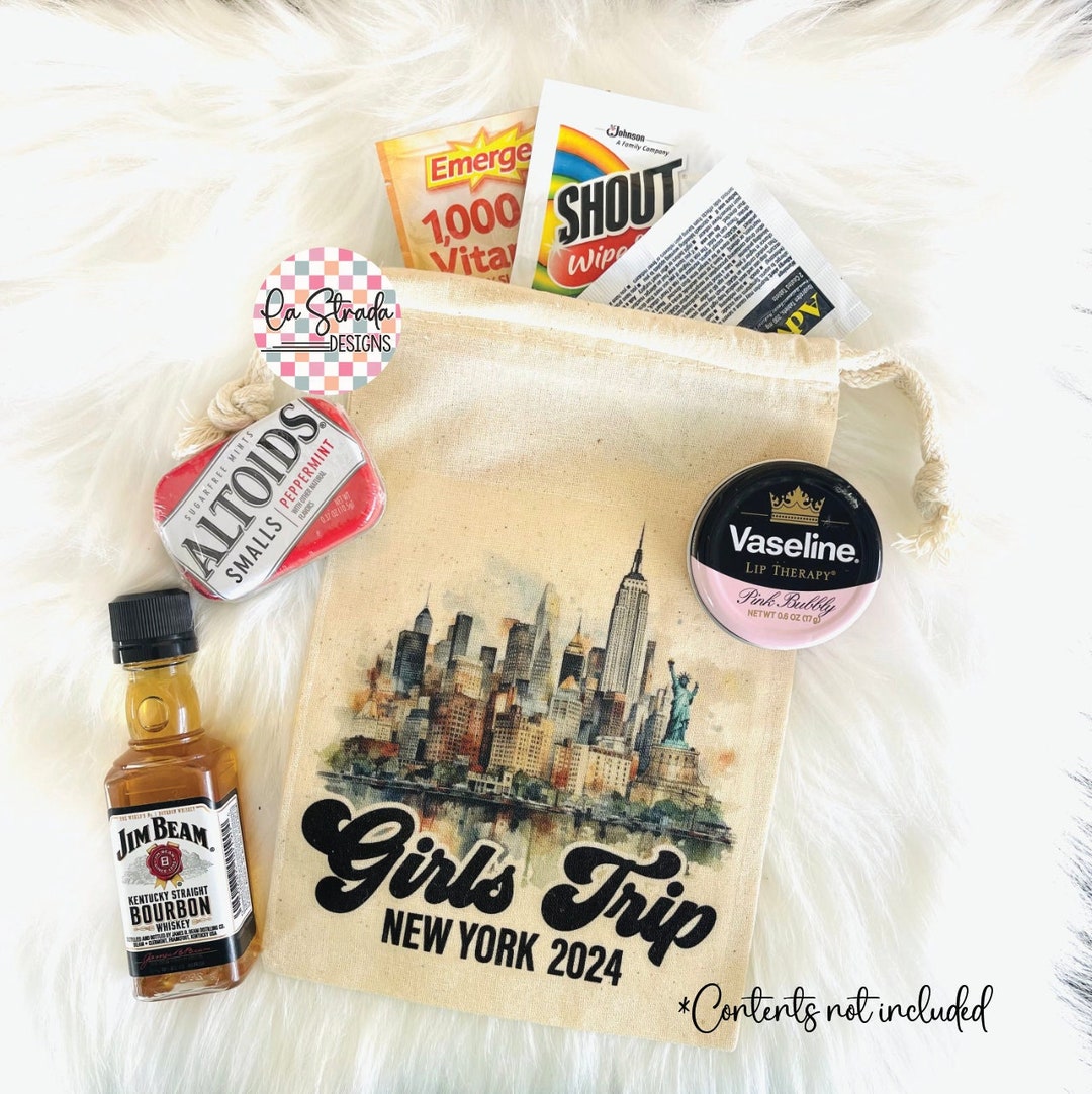 New York Girls Trip, Hangover Kit Bags, Bachelorette Party, Girl's Trip ...
