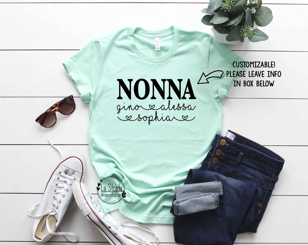 Nonna Shirt, New Grandmother, Grandma Announcement, Nonna Shirt, New ...