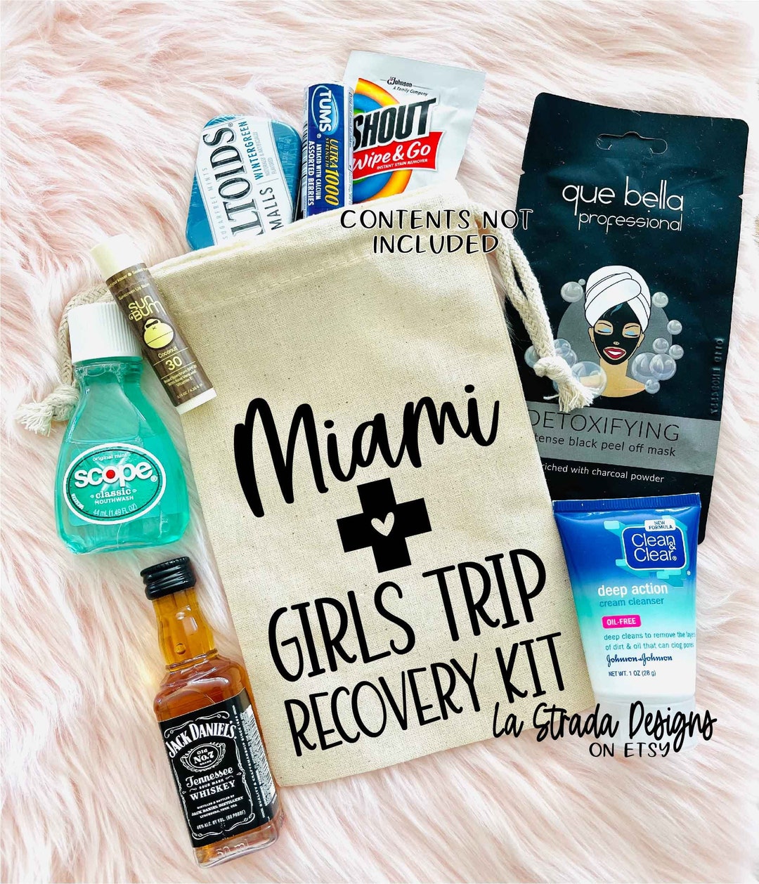 Personalized Destination Girls Trip Hangover Kit, Hangover Kit ...