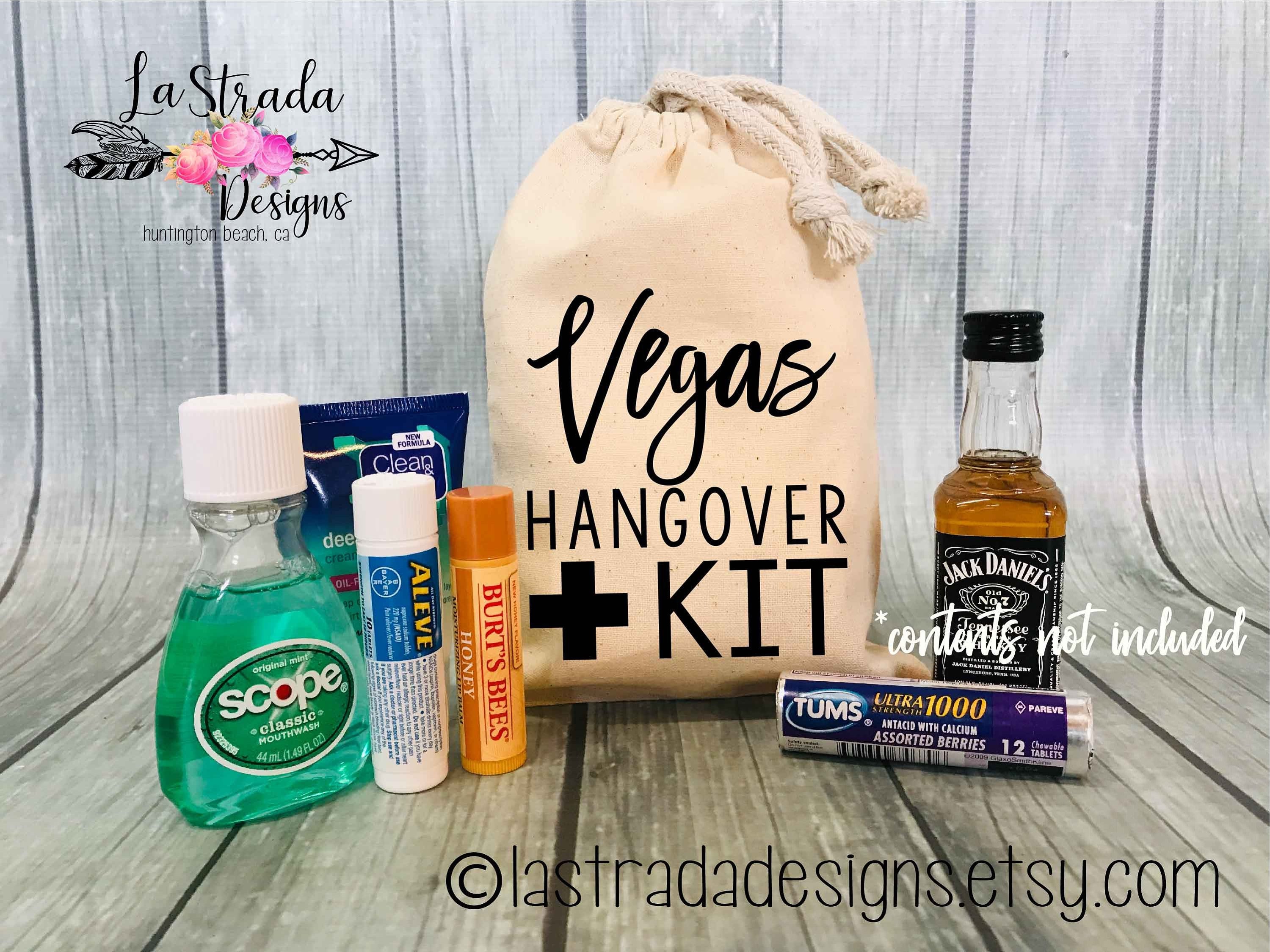 Vegas Hangover Kit Hangover Kit Bachelor Party Bachelorette | Etsy