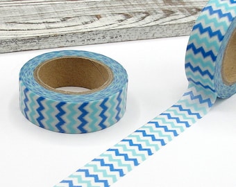 Blue Wave Washi Tape 15mm Wide X 10M Roll No.12971 - Etsy