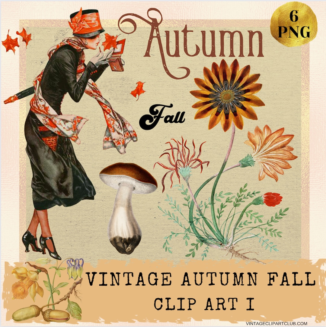 Vcc_116 Vintage Autumn Fall Clip Art I Clipart Digital Image - Etsy
