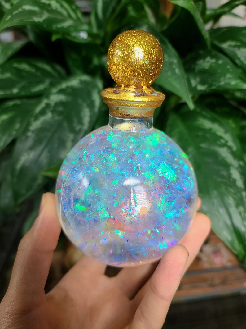 Snow Globe Potion Bottle Glass Decor, Prop, Glass Art, Paper Weight ...