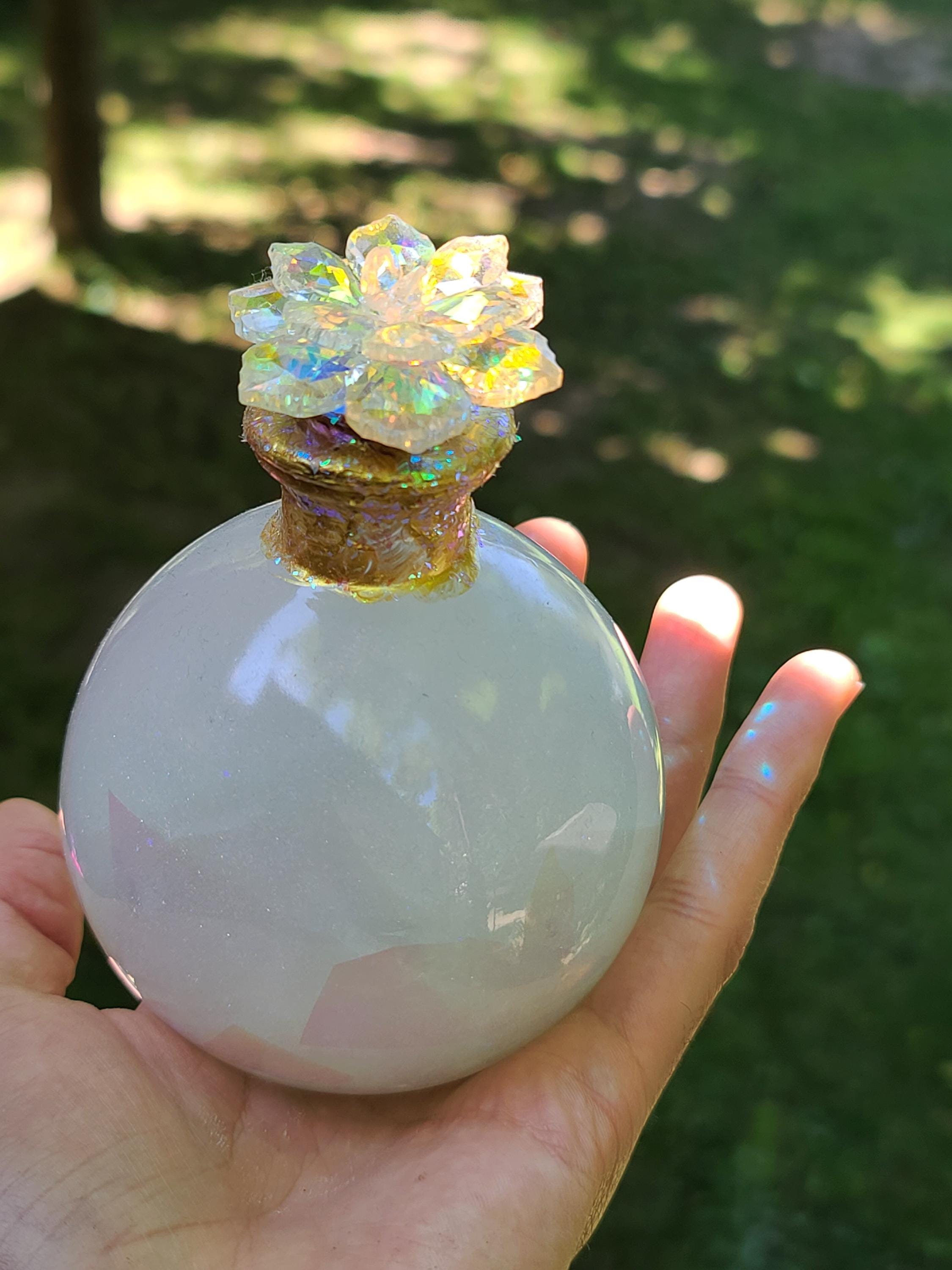 Snow Globe Potion Bottle Glass Decor, Prop, Glass Art, Paper Weight ...