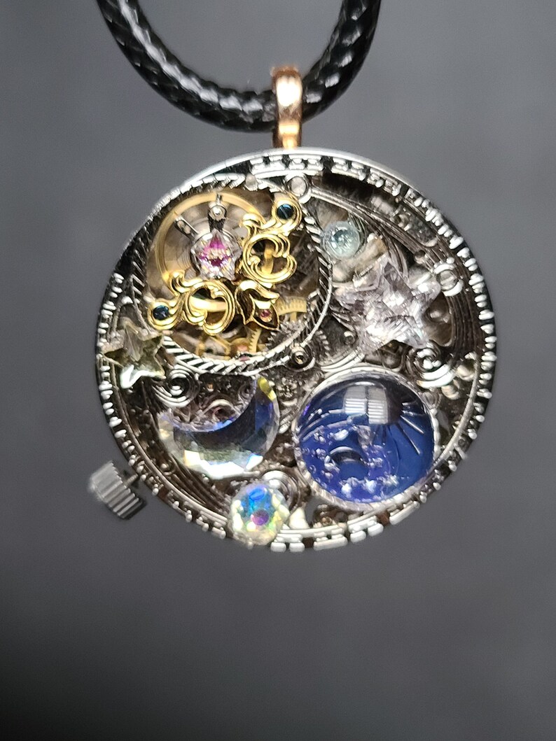 Clockwork Gear Pendant. Cool Rewind Moving Gears Pendant - Etsy