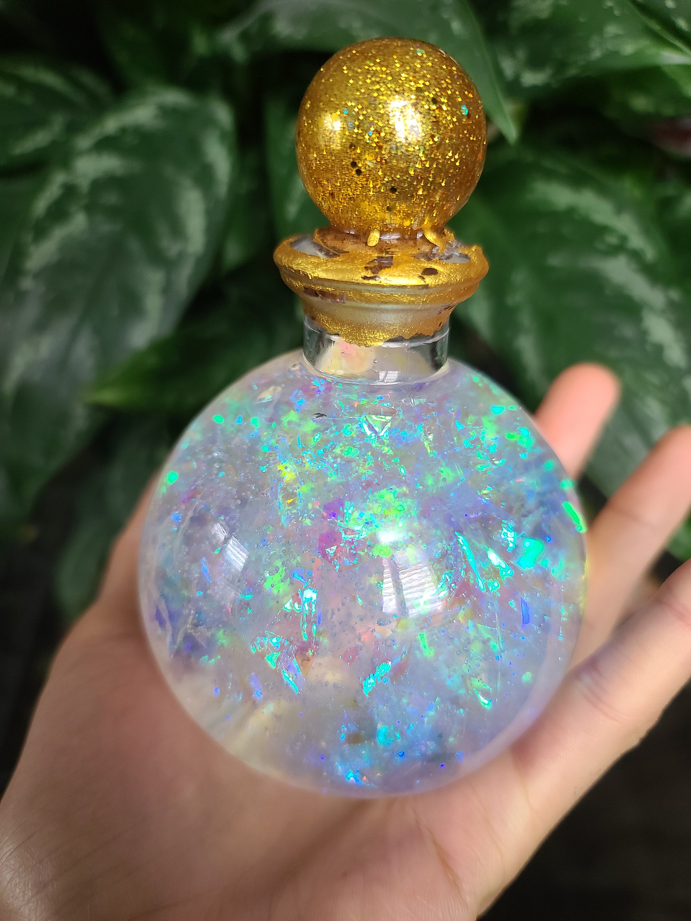 Snow Globe Potion Bottle Glass Decor, Prop, Glass Art, Paper Weight ...