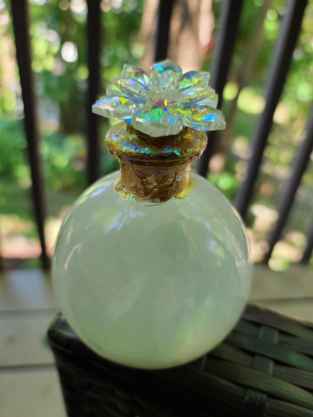 Snow Globe Potion Bottle Glass Decor, Prop, Glass Art, Paper Weight ...