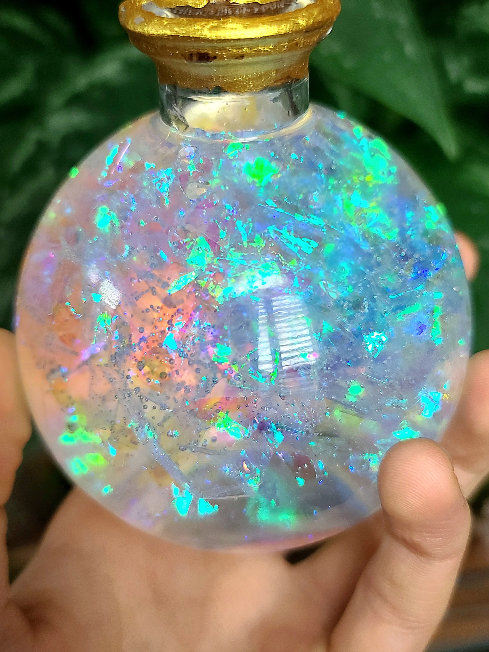 Snow Globe Potion Bottle Glass Decor, Prop, Glass Art, Paper Weight ...