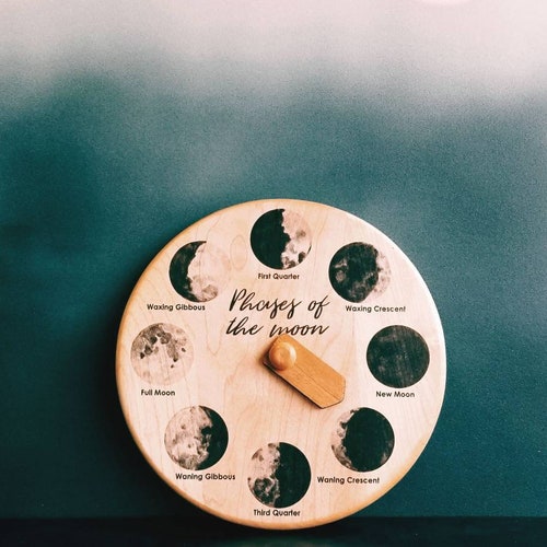 Moon Phase Wheel Moon Phases Ring Phases of the Moon | Etsy