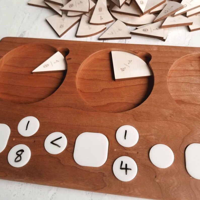 Fraction Manipulation Board Fraction Ring Fraction Circle - Etsy