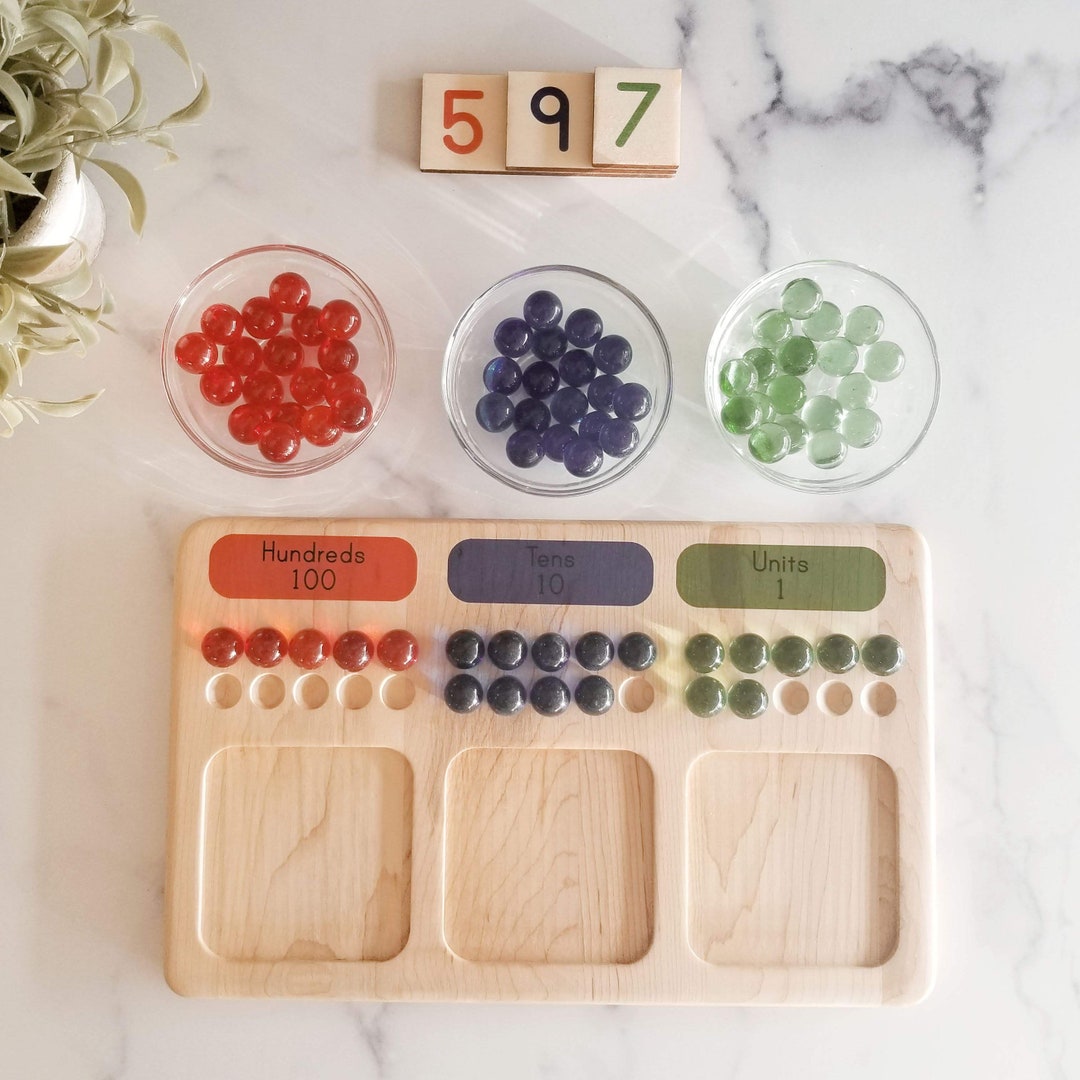 Place Value Wooden Place Value Board Regrouping Board Addition and ...