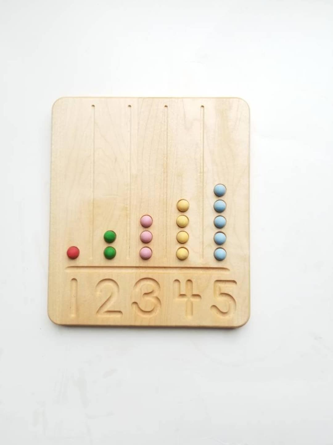 Number Counting Board, Five Board, Toddler Number Board, Educational ...