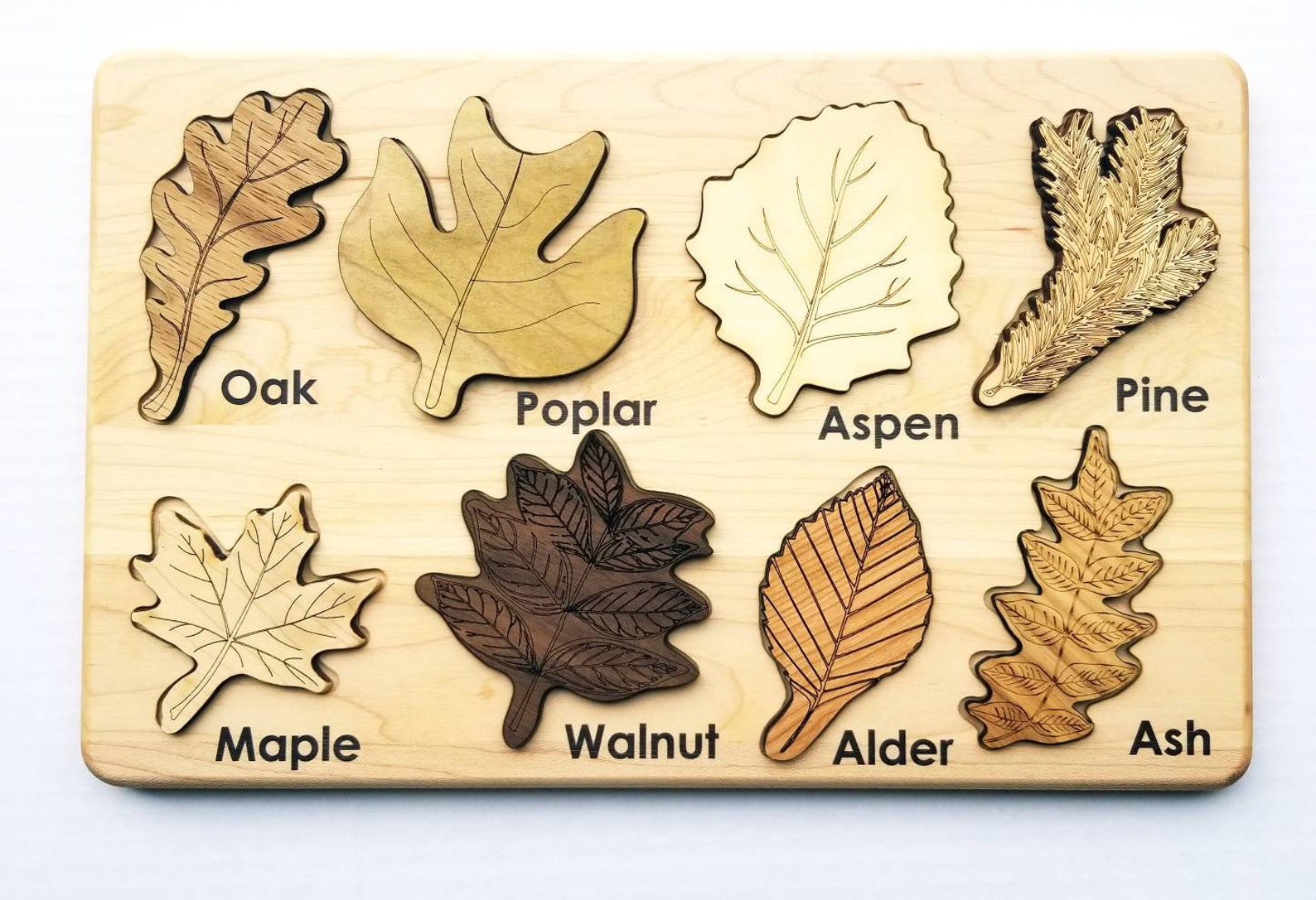 Leaf Puzzle Montessori Puzzle Christmas Gift Wooden Puzzle - Etsy