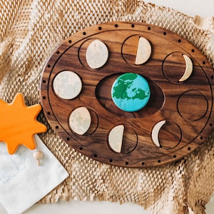 Moon Phases Puzzle Moon Decor Moon Calendar Moon Phases Total Lunar ...