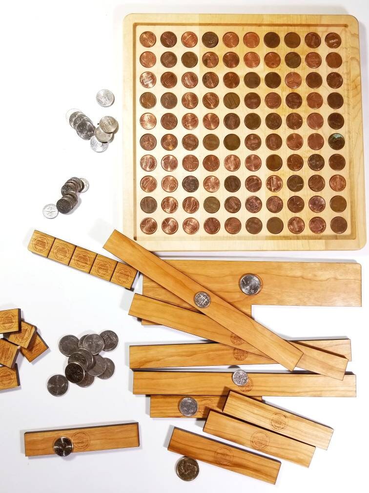 Dollar Counting Board Montessori Money Material | Etsy Canada