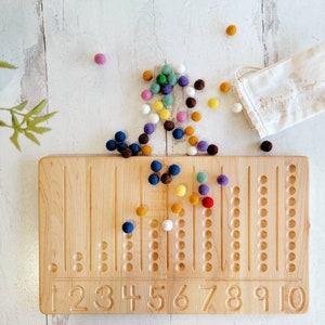 Number Counting Board Number Tracing Board Montessori Counting Board ...
