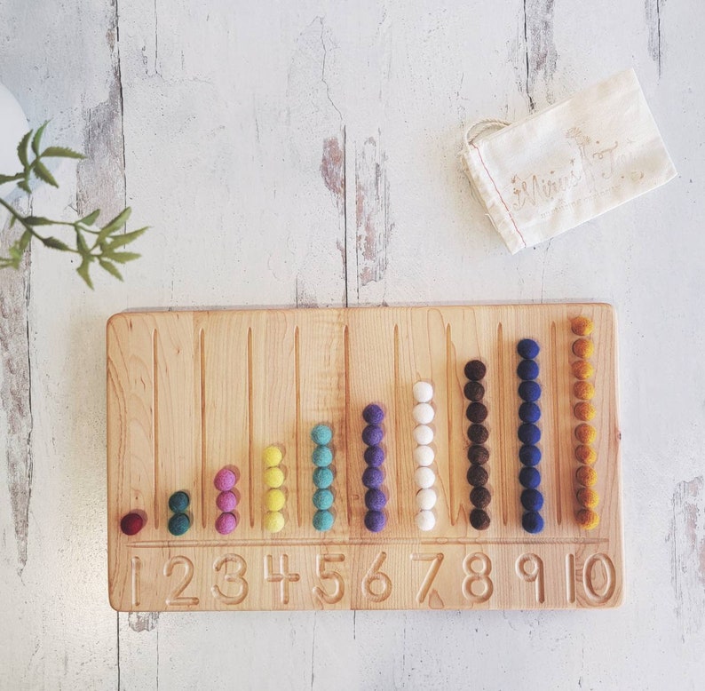 Number Counting Board Number Tracing Board Montessori - Etsy