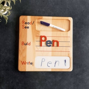 Dry Erase Read Build Write Board Spelling Board Writing Board CVC Word ...