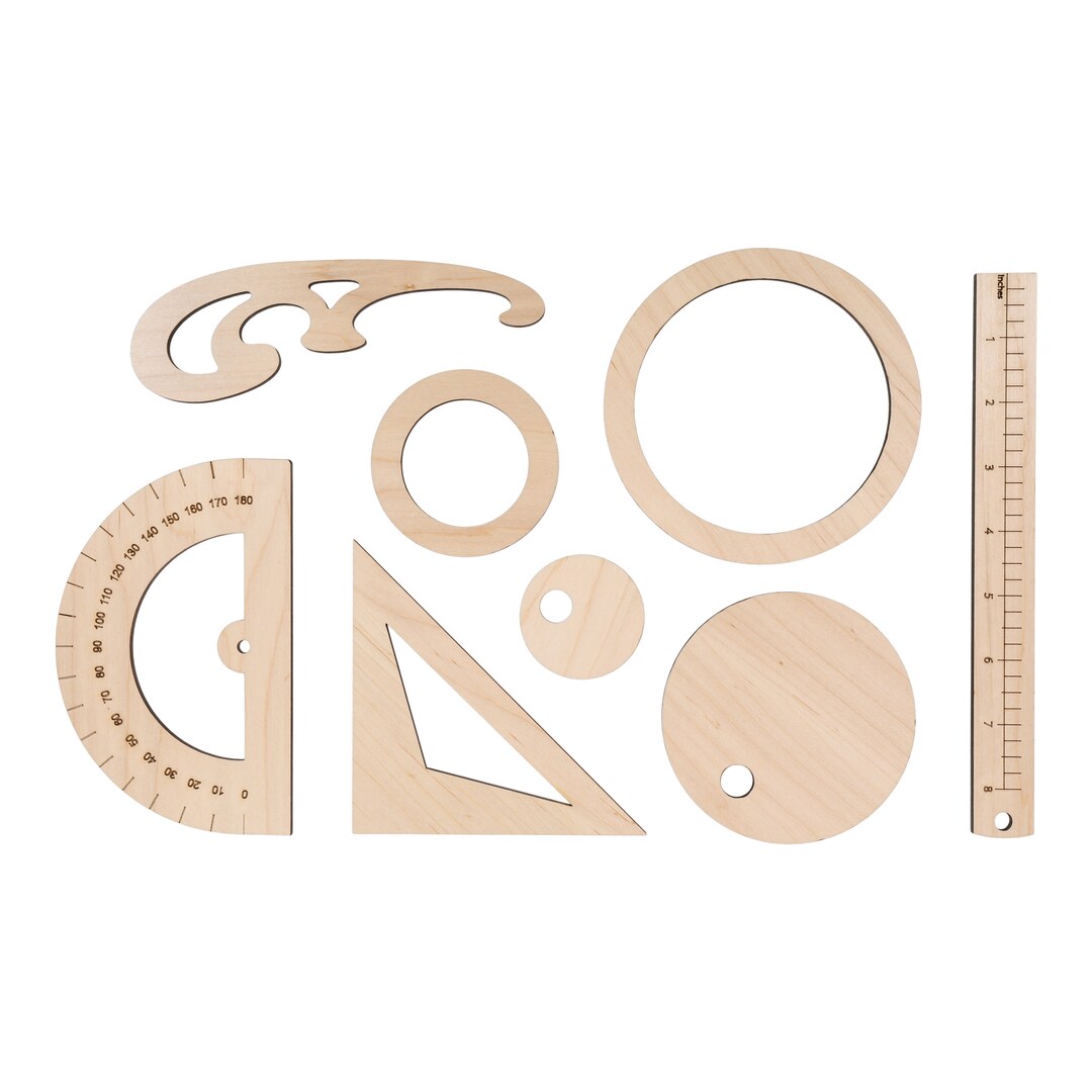 Kids Drafting Kit Geometry Kit Math Toys Montessori Toys Waldorf Toys ...