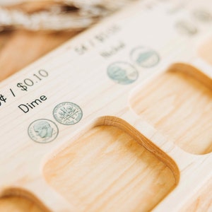 Coin Sorting Board Money Manipulation Board Money Activity Board ...