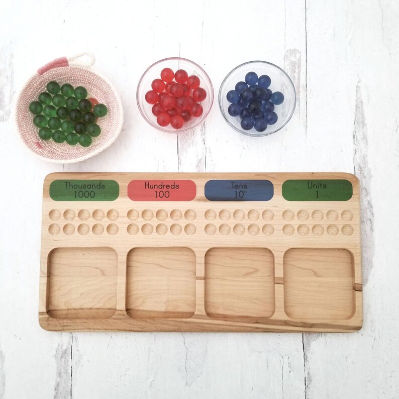 Place Value Wooden Place Value Board Regrouping Board - Etsy