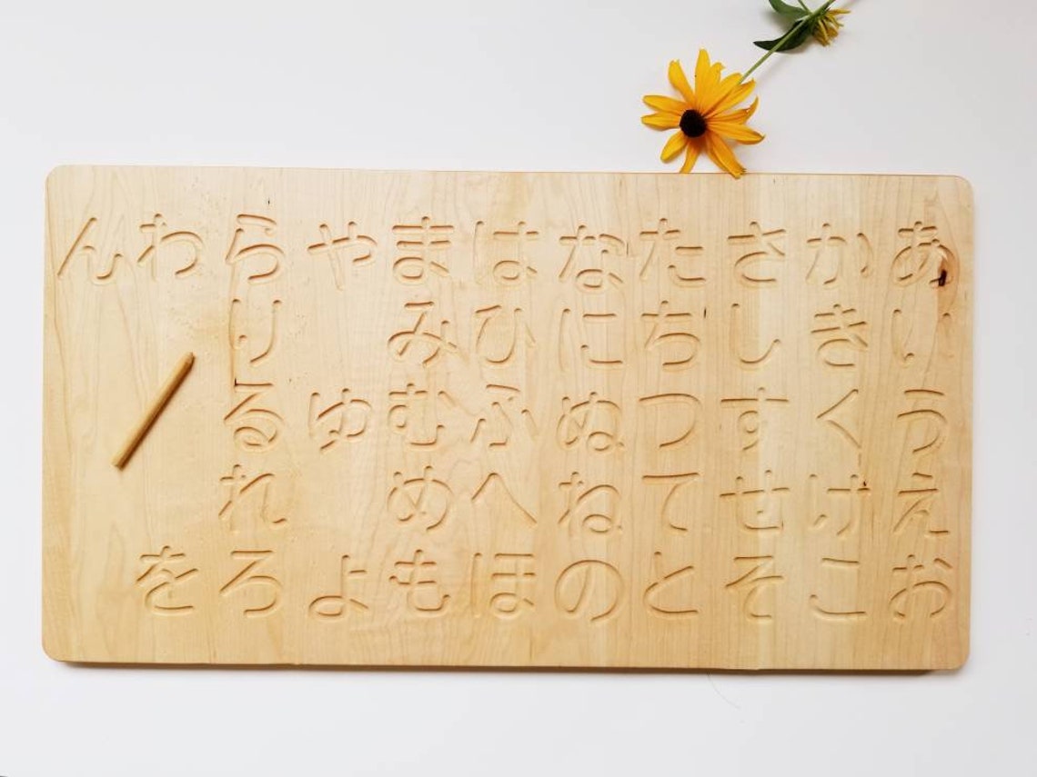Hiragana Script Tracing Board Japanese Alphabet Tracing - Etsy