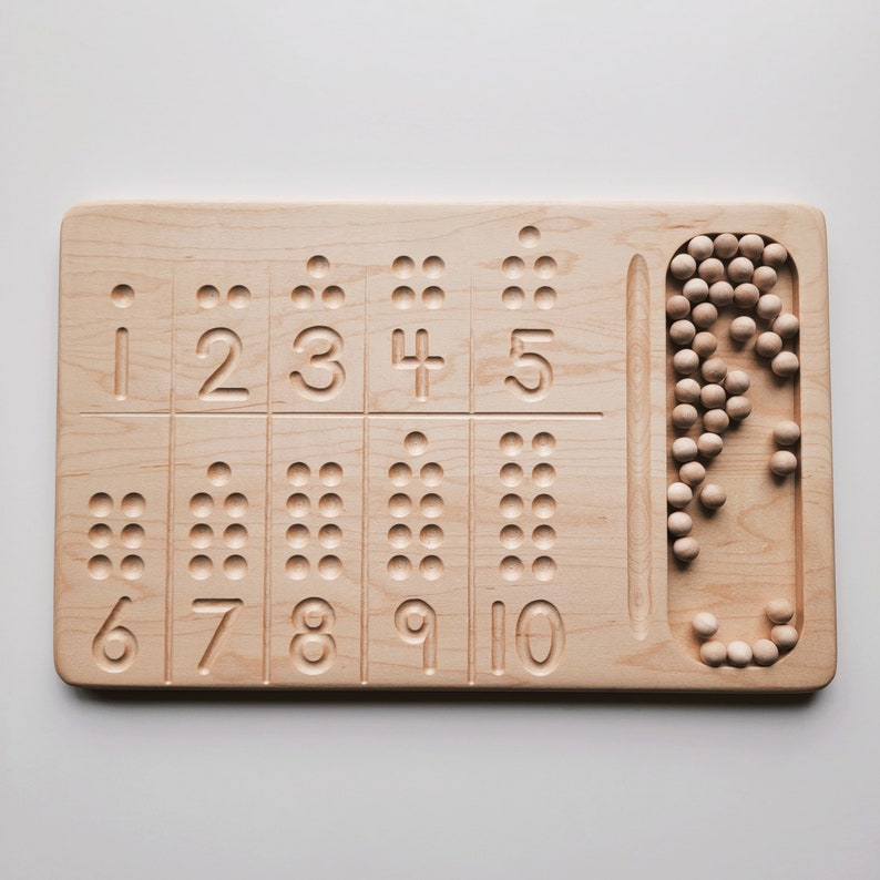 1 to 10 Number Tracing & Number Counting Board Double Sided - Etsy