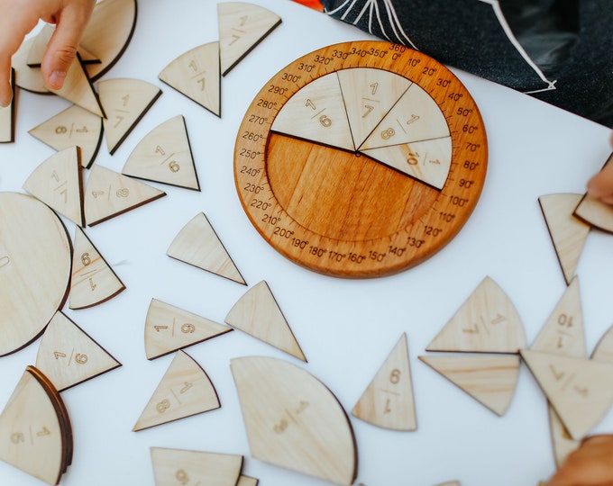 Fractions Learning Kit - Fraction Circles - Fraction Kit, Fraction to ...