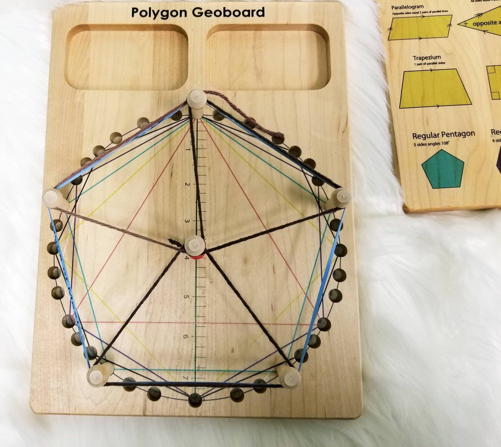 Polygon geoboard geometry board Geo board Math | Etsy