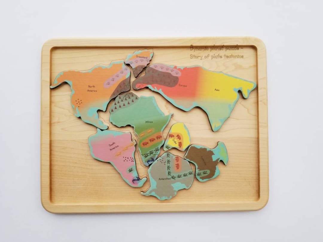 Plate Tectonics Puzzle - Pangaea Puzzle - Pangea - Continental Drift ...