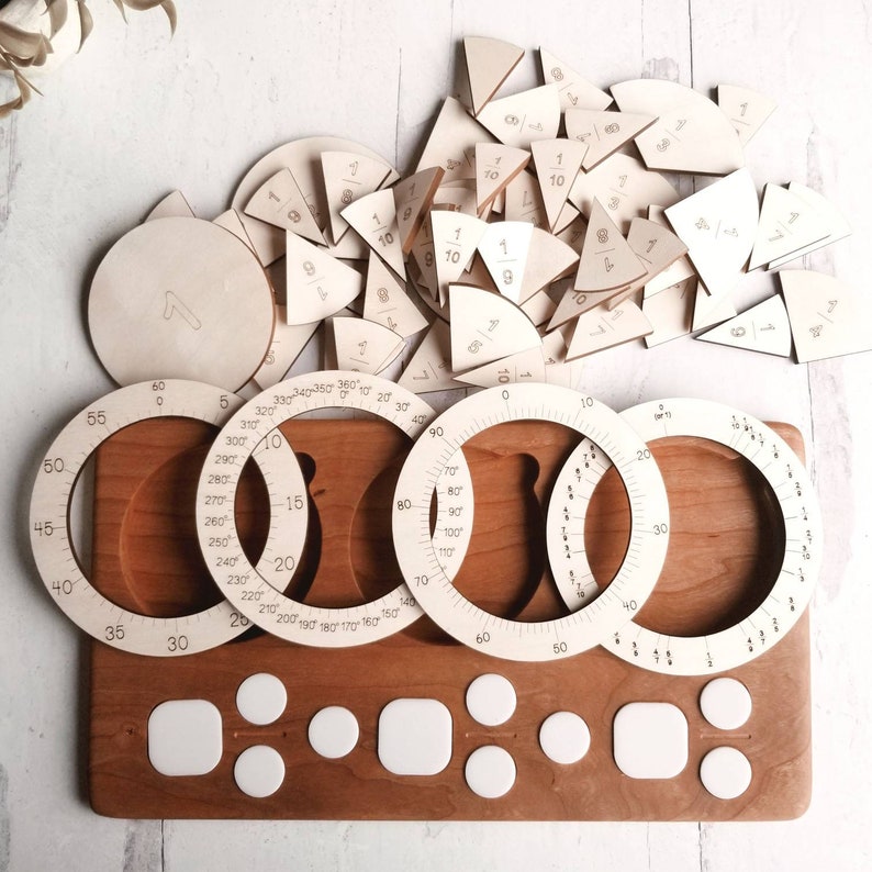 Fraction Manipulation Board Fraction Ring Fraction Circle - Etsy