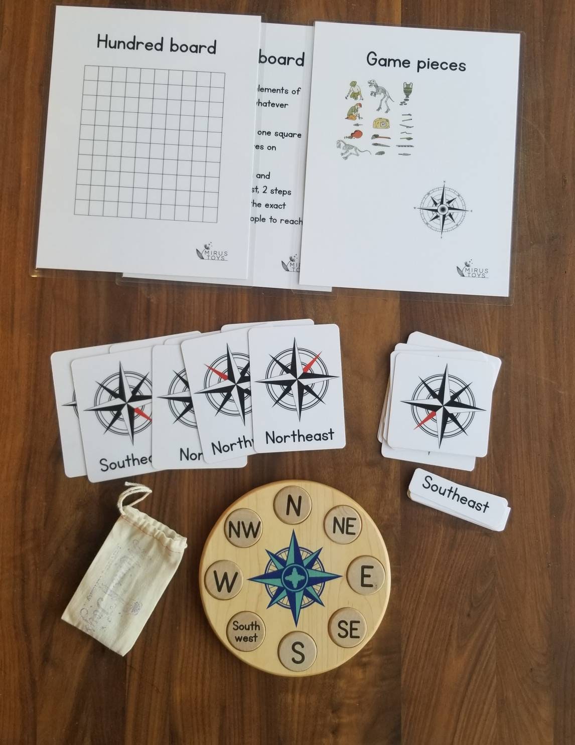 Compass Rose Puzzle Cardinal Directions Montessori - Etsy