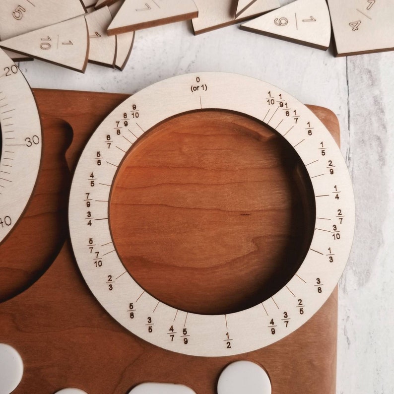 Fraction Manipulation Board Fraction Ring Fraction Circle - Etsy