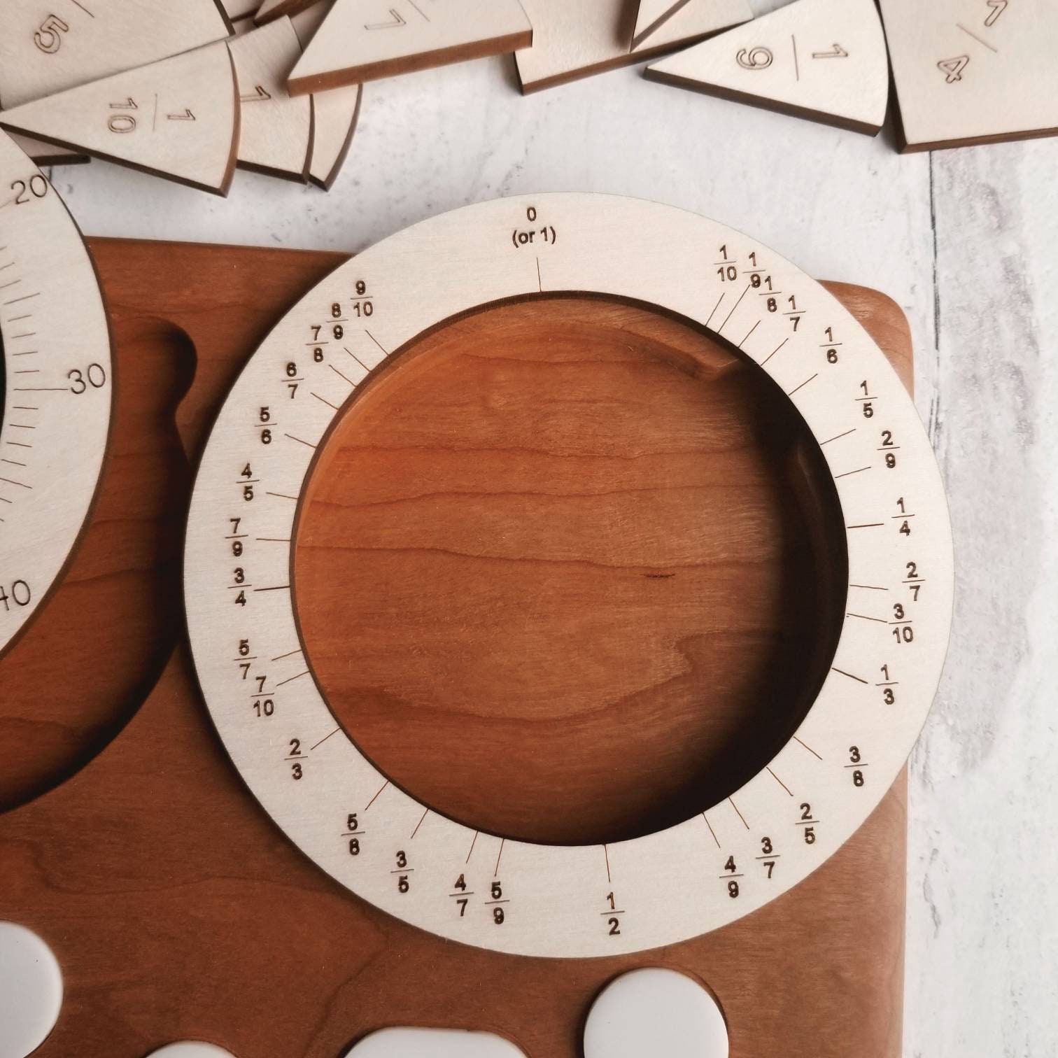 Fraction Manipulation Board Fraction Ring Fraction Circle - Etsy Canada