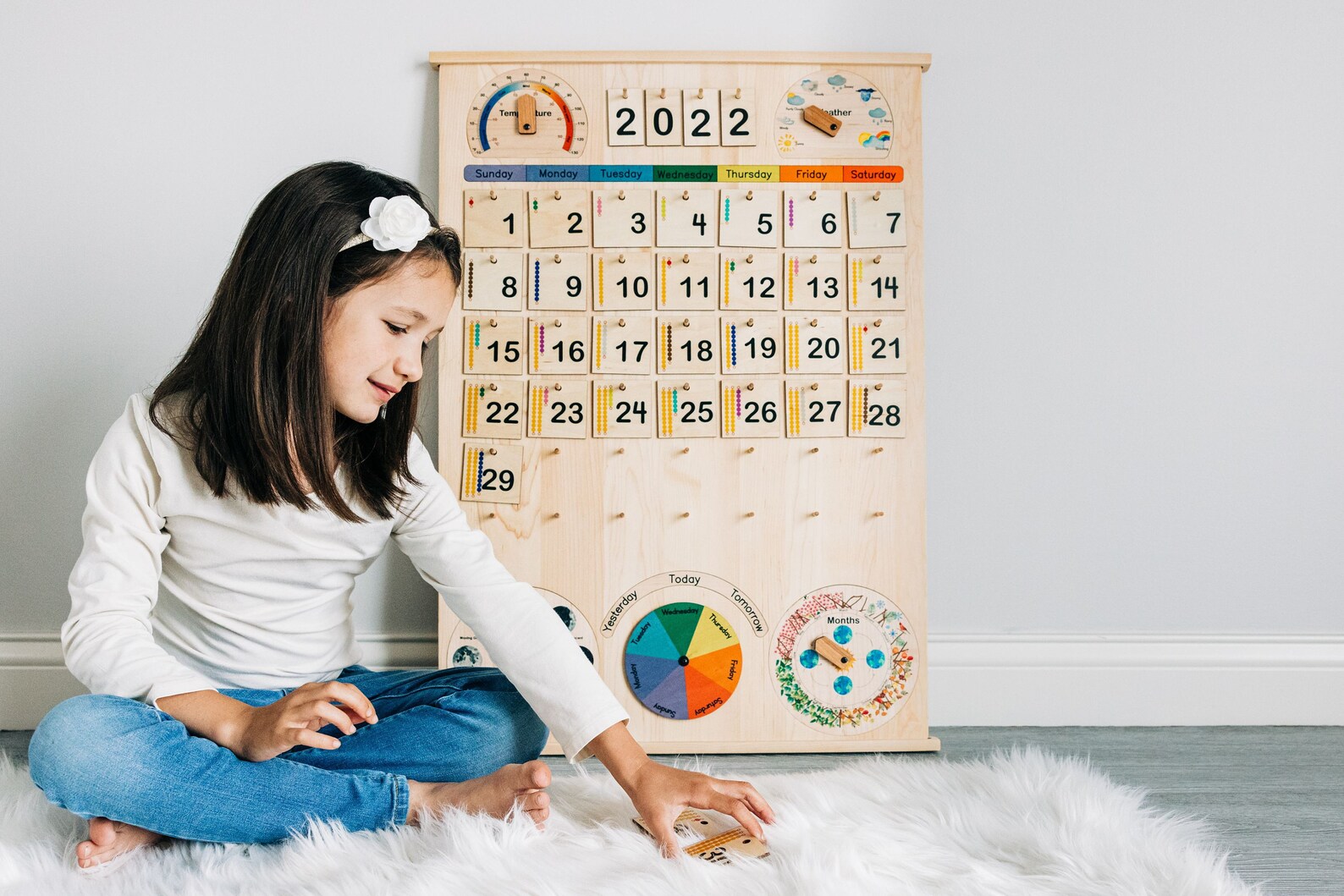 Classroom & School Size Wooden Perpetual Calendar With - Etsy